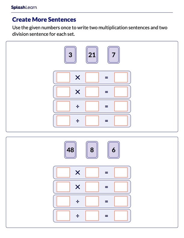 Division Worksheets For 4th Graders Online SplashLearn