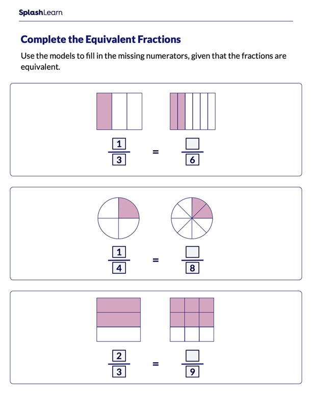 Fraction Worksheets For 3rd Graders Online SplashLearn